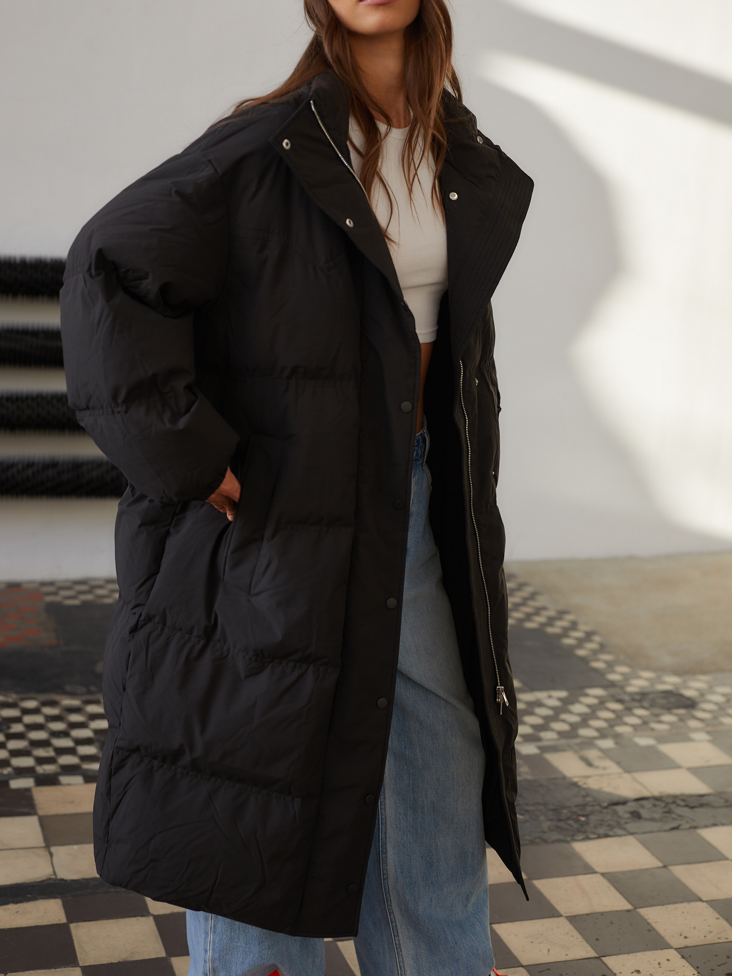 OVER BLACK PUFFER COAT Black [eng] | CLOTHING \ Outerwear BRANDS ...